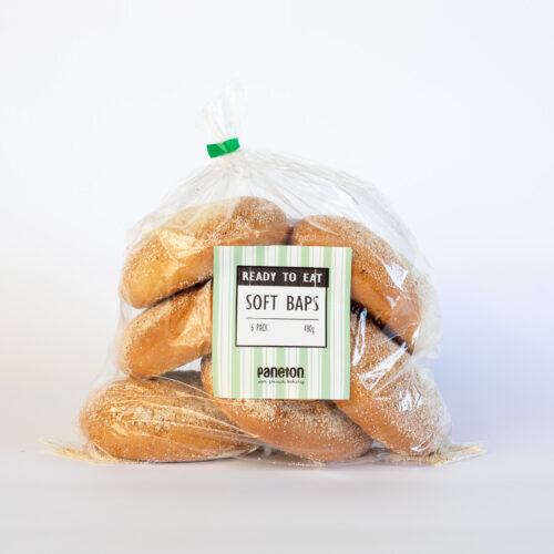 “Ready To Eat” Plain Baps - Pack of 6 - Paneton Bakery