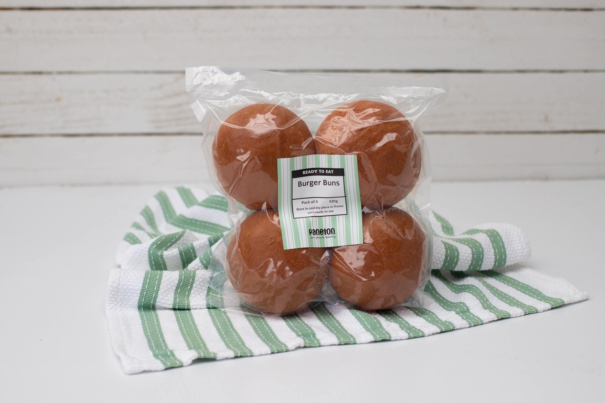“Ready to Eat” Burger Buns - pack of 4 - Paneton Bakery